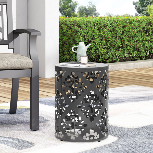 Wrought Studio Outdoor Metal End Table -Large, End Table - Wayfair Canada